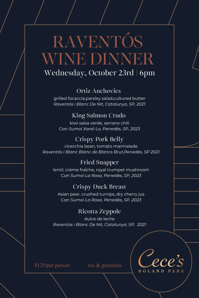Ravenatos Wine Dinner @ Cece's Roland Park - The Village of Cross Keys